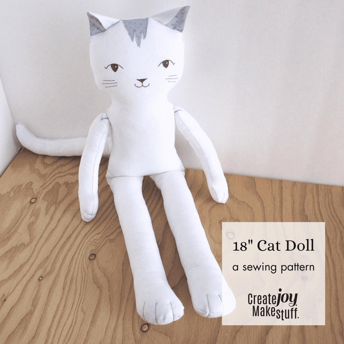 18" Cat Doll Sewing Pattern – CreateJoyMakeStuff